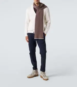 Eleventy Cable-knit Cashmere Scarf