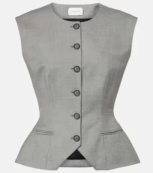 Magda Butrym Wool Vest With Buttoned Front - Grey