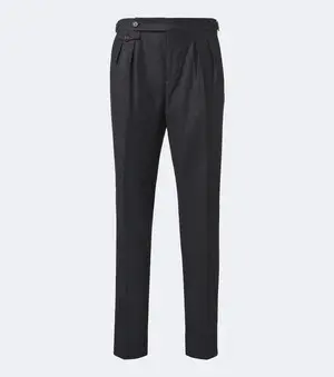 Brunello Cucinelli Virgin Wool Flannel Pants - Grey