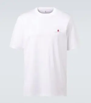 Brunello Cucinelli Logo Cotton Jersey T-shirt - White