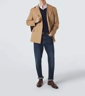 Brunello Cucinelli Double-breasted Camel Hair Blazer