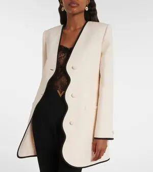 Valentino Garavani Crepe Couture Scalloped Jacket