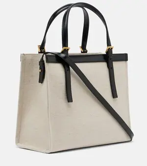 Versace Small Rivieria Canvas Tote Bag - Beige