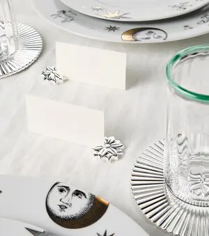 Christofle Malmaison Set Of 2 -plated Place Card Holders