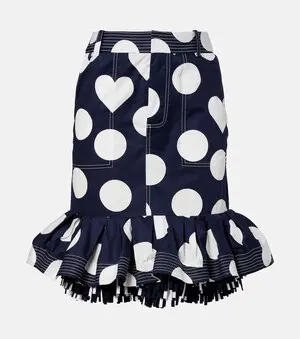 Jacquemus Cabana Printed Cotton Poplin Miniskirt - Blue