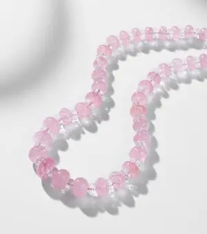 Ileana Makri Beaded Necklace With Morganite, White Topaz, And Diamonds