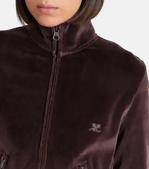 COURREGES Cotton-blend Velvet Track Jacket