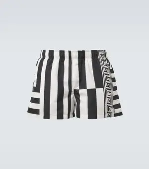 Versace Striped Swim Trunks