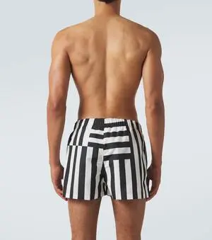 Versace Striped Swim Trunks