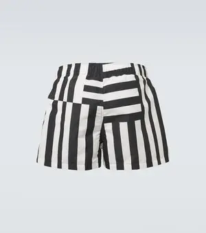 Versace Striped Swim Trunks