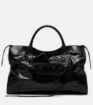 Balenciaga Le City Medium Leather Top-handle Bag - Black