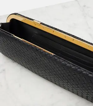 Bottega Veneta Intrecciato Leather Clutch With Tassel Detail
