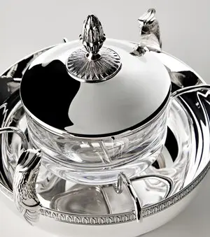 Christofle Malmaison -plated Caviar Serving Set