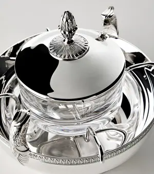Christofle Malmaison -plated Caviar Serving Set