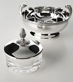 Christofle Malmaison -plated Caviar Serving Set