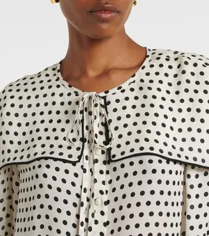 FRAME Polka-dot Silk Blouse