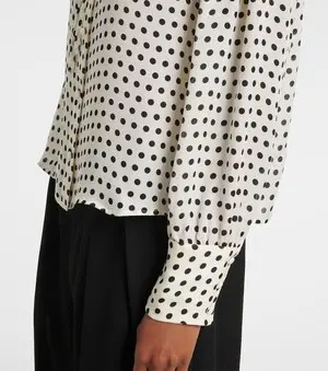 FRAME Polka-dot Silk Blouse