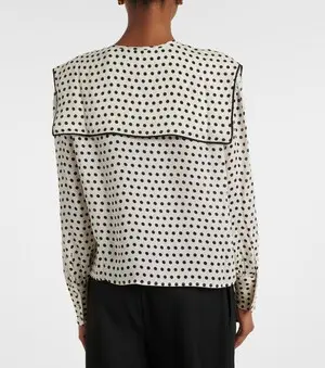 FRAME Polka-dot Silk Blouse