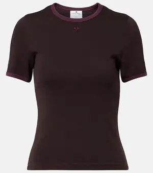 COURREGES Courrèges Cotton Jersey T-shirt - Brown