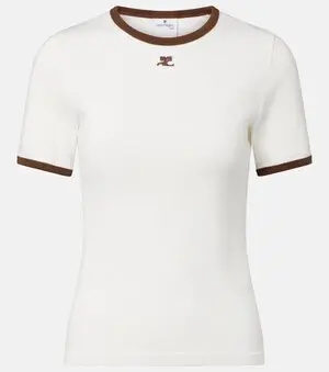 COURREGES Cotton Jersey T-shirt - White