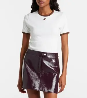 COURREGES Cotton Jersey T-shirt - White