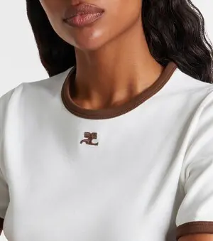 COURREGES Cotton Jersey T-shirt - White