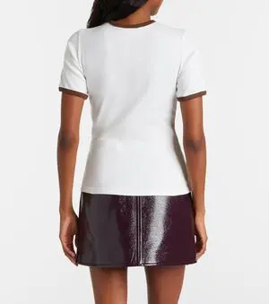 COURREGES Cotton Jersey T-shirt - White