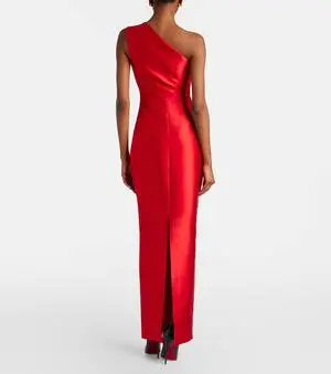 Solace London Kira Draped Satin Gown
