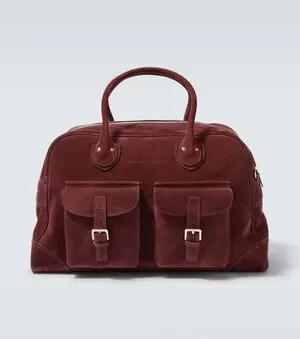 Brunello Cucinelli Suede Duffel Bag - Brown