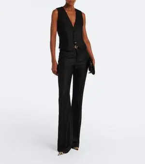 Saint Laurent Cashmere Flared Pants