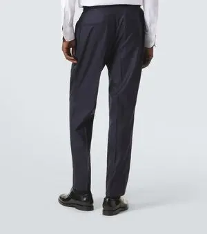 Brunello Cucinelli Wool And Silk Straight Pants
