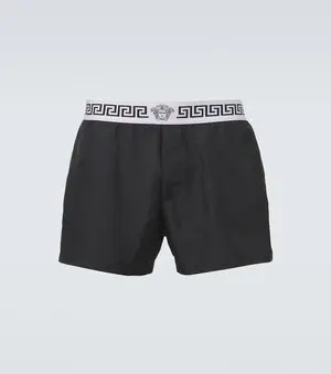 Versace Greca Swim Trunks - Black