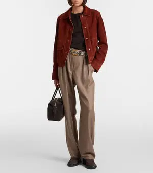 TOD'S Suede Loafer Pumps - Brown