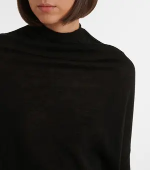 Rick Owens Draped Virgin Wool Sweater