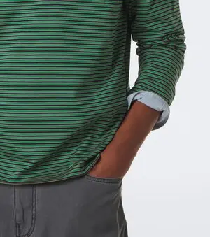 Miu Miu Striped Cotton Jersey T-shirt - Green