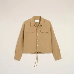 AMI Paris Beige Cotton And Linen Shirt Beige