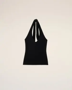 AMI Paris Backless Jersey Top
