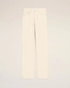 AMI Paris Large-fit Cotton Jeans - White Cream