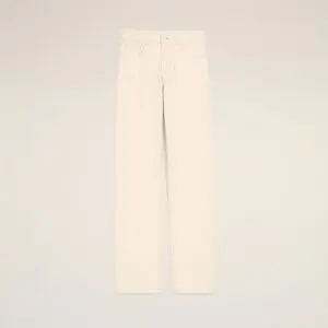 AMI Paris Large-fit Cotton Jeans - White Cream