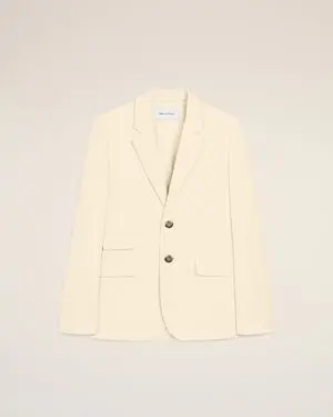 AMI Paris Single-breasted Boxy Blazer - Ivory