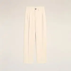 AMI Paris Two-pleats Cotton And Linen Trousers