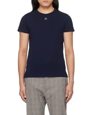 VIVIENNE WESTWOOD Orb Logo Embroidered Crewneck T-shirt - Black