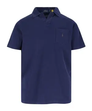 Polo Ralph Lauren Pony Embroidered Short-sleeved Polo Shirt - Blue