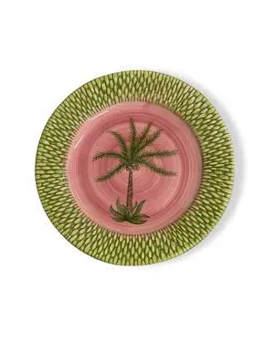 Mojjere Earthenware Dinner Plate Guava Color Design - Pink