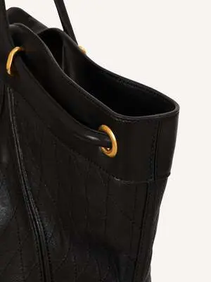 Balmain Large Quilted Lambskin Tote Bag