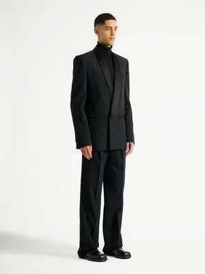 Balmain 2-button Jacket In Wool And Satin