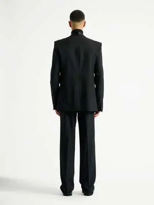 Balmain 2-button Jacket In Wool And Satin