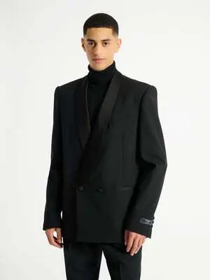 Balmain 2-button Jacket In Wool And Satin