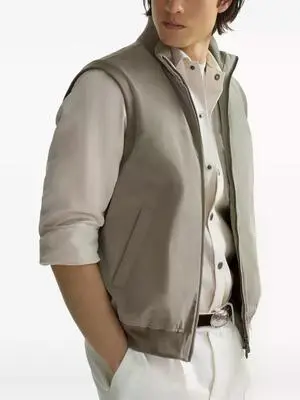 Brunello Cucinelli Bonded Nylon Vest With Thermore® Padding