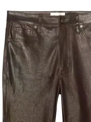 FRAME The Leather Reboot Flared Trousers - Brown